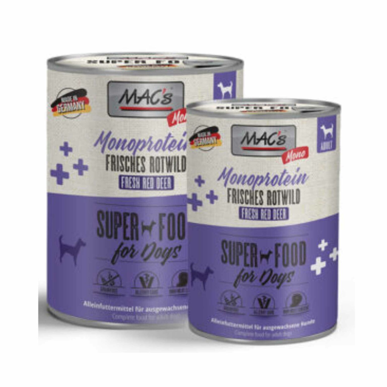 Dosen | Adult | Mac´s Dog | Mono frisches Rotwild – Zabello